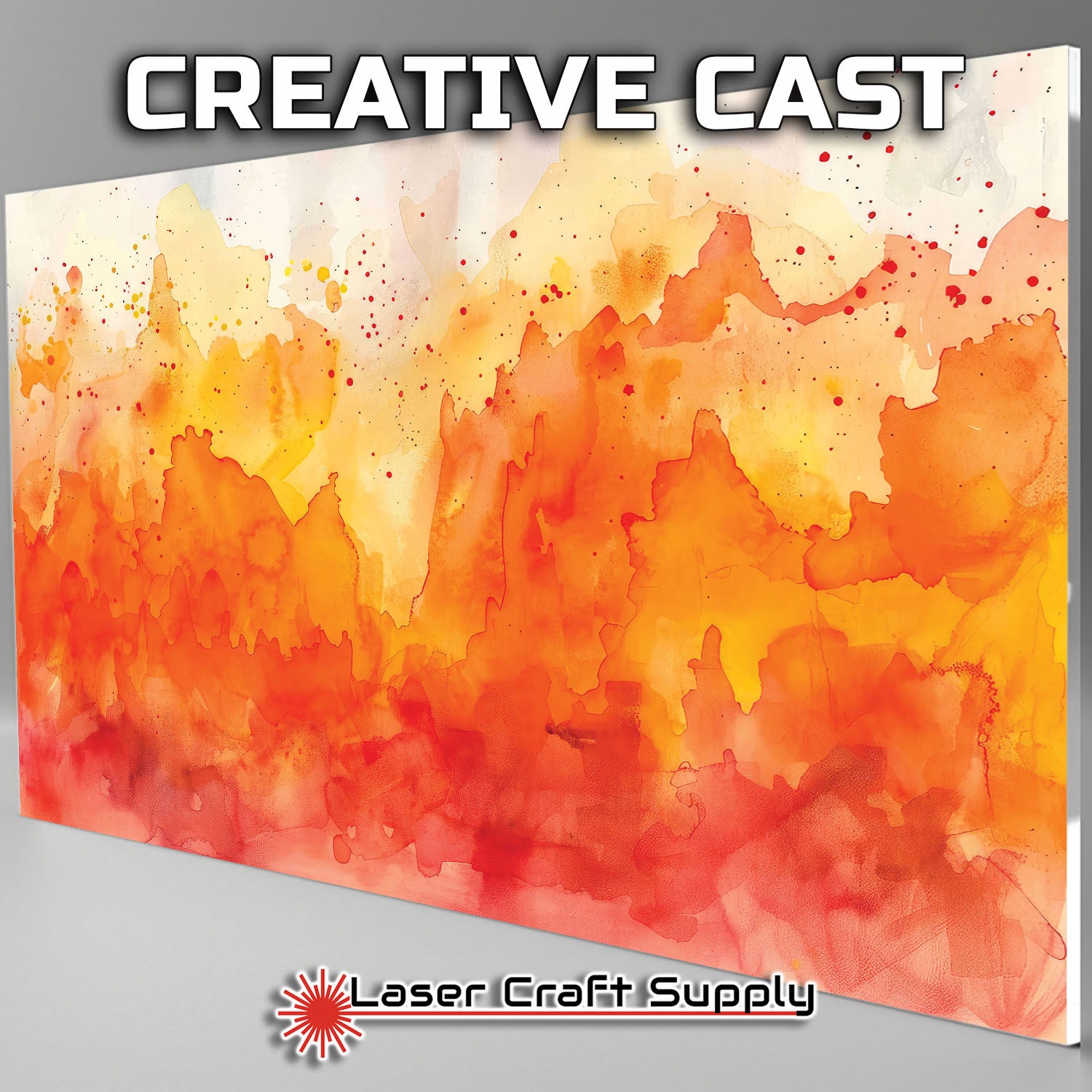 Orange Watercolor Wash - FULL SHEET – Laser Craft Supply