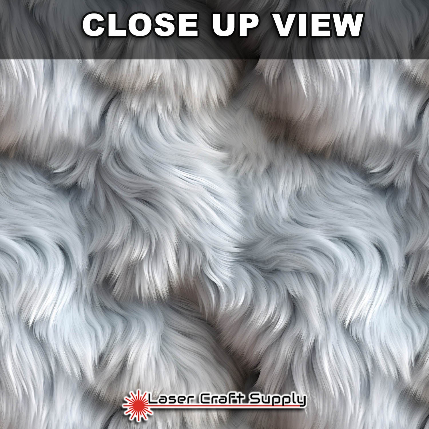 Silver Puff Fur - FULL SHEET – Laser Craft Supply