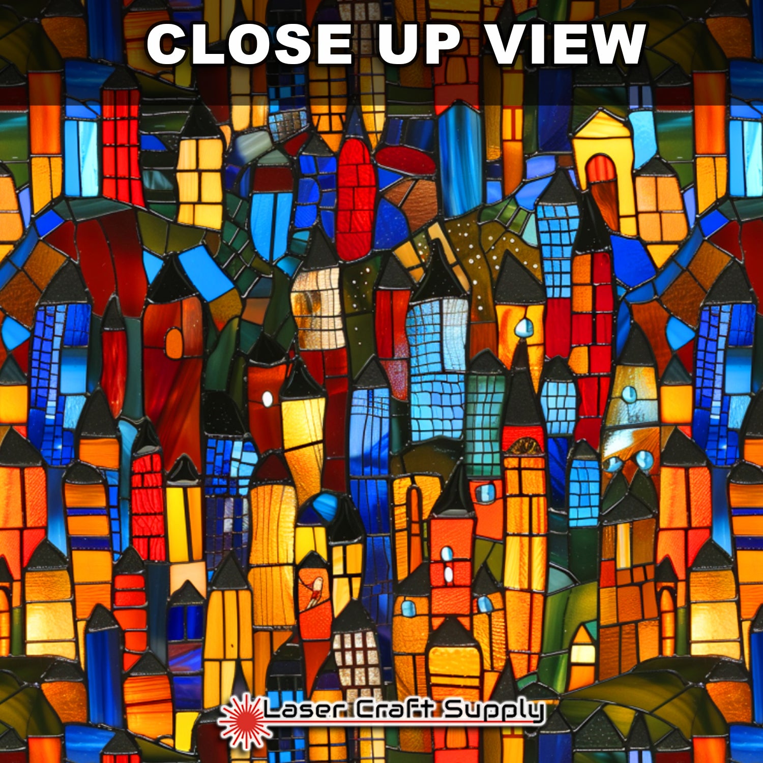 Creative Cast Acrylics - City Buildings- Stained Glass – Laser Craft Supply