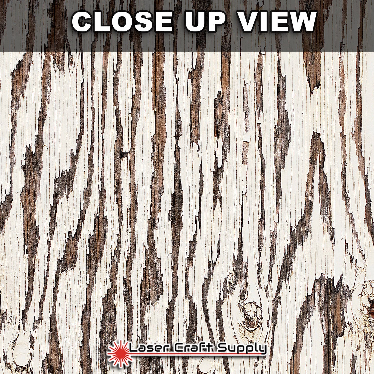 White Chipped Plank - Wood – Laser Craft Supply